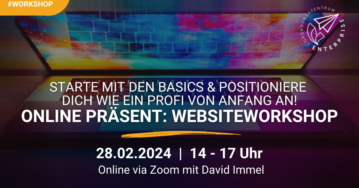 Online Präsent: Websiteworkshop | Gründen in Potsdam